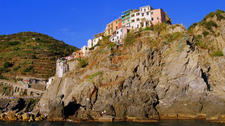 Manarola, famous for its Marina and for the illuminated nativity scene